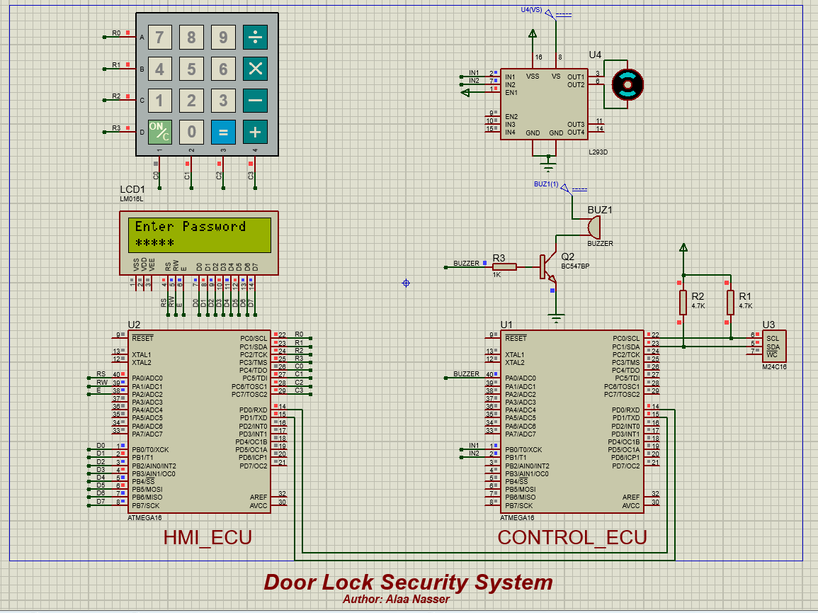 GitHub - alaa-n-elsayed/Embedded-Systems-Door-Lock-Security-System: This is 2 * ATmega16 ...