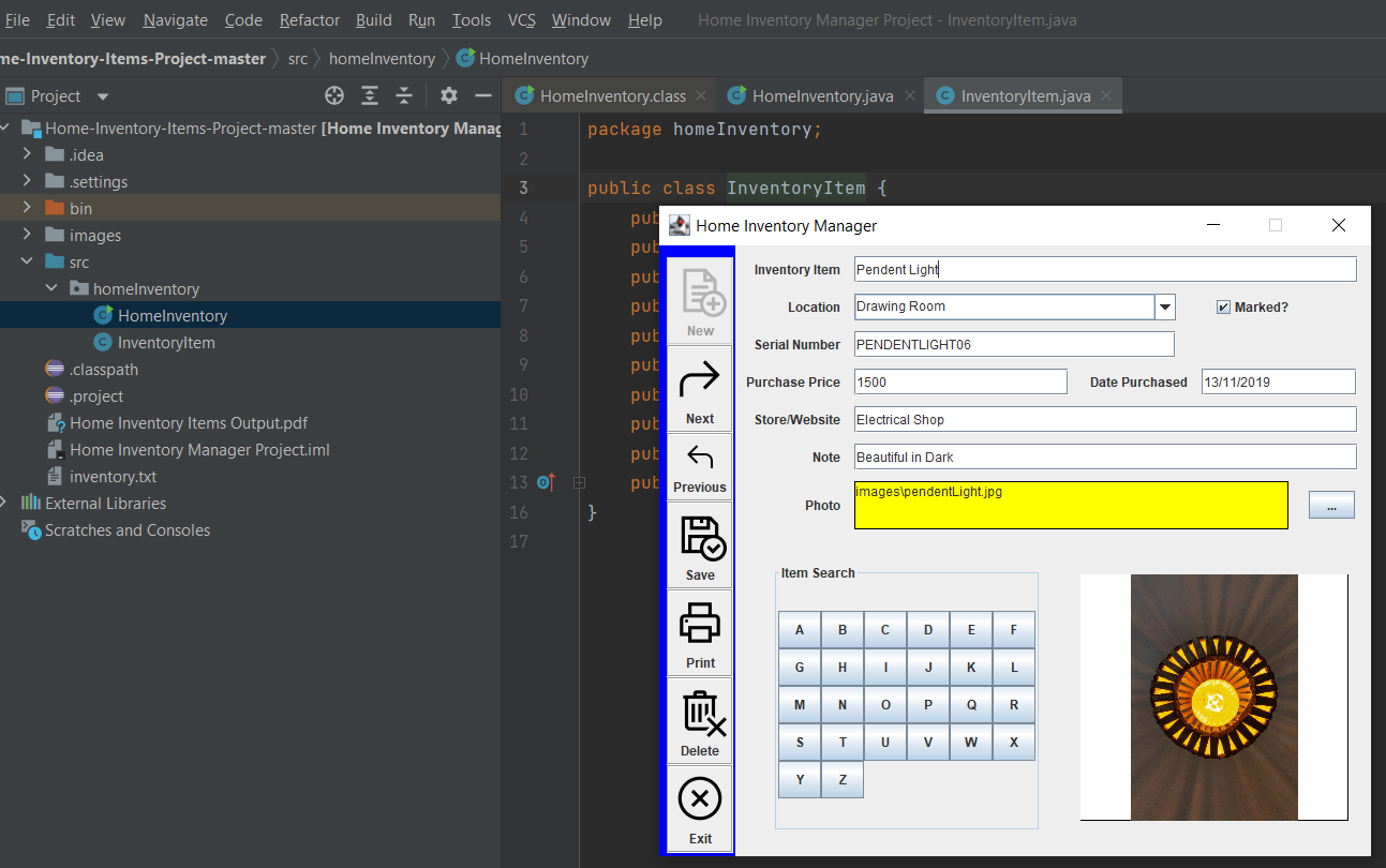 GitHub - shubhambhoir/Home-Inventory-Manager-Project: The Home ...