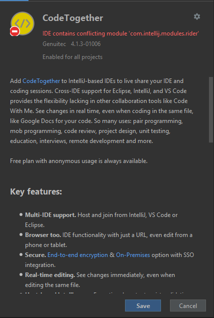 Rider conflicts with code together · Issue #330 · CodeTogether-Inc ...