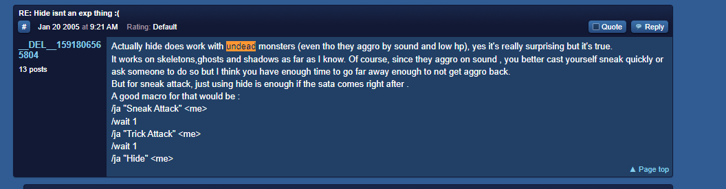 🐛 Hide is not interrupting spell casts · Issue #1385 · AirSkyBoat/AirSkyBoat · GitHub