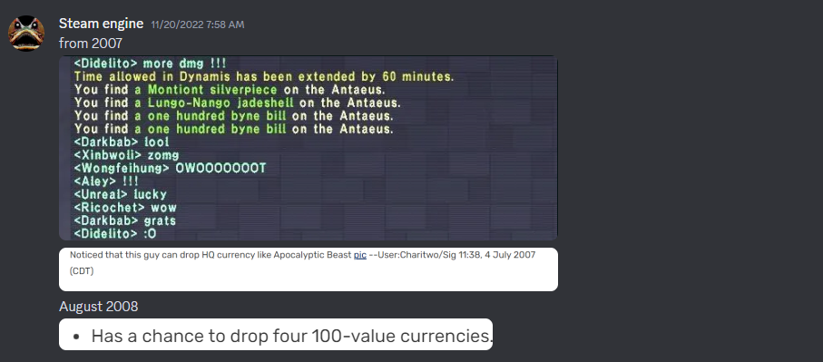 All dreamland bosses should (most likely) drop nothing or 4 hundos · Issue #5599 · EdenServer ...