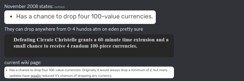All dreamland bosses should (most likely) drop nothing or 4 hundos · Issue #5599 · EdenServer ...