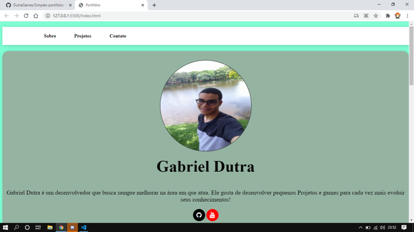 GitHub - DutraGames/Simples-portifolio: Um portfólio simples.