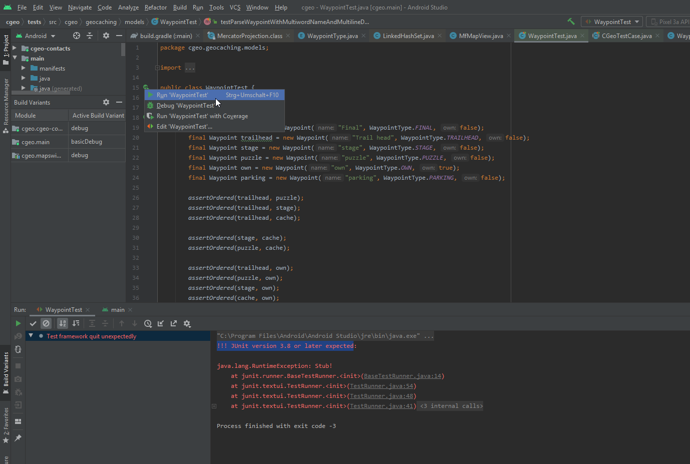 Developer Environment: get "!!! JUnit version 3.8 or later expected ...