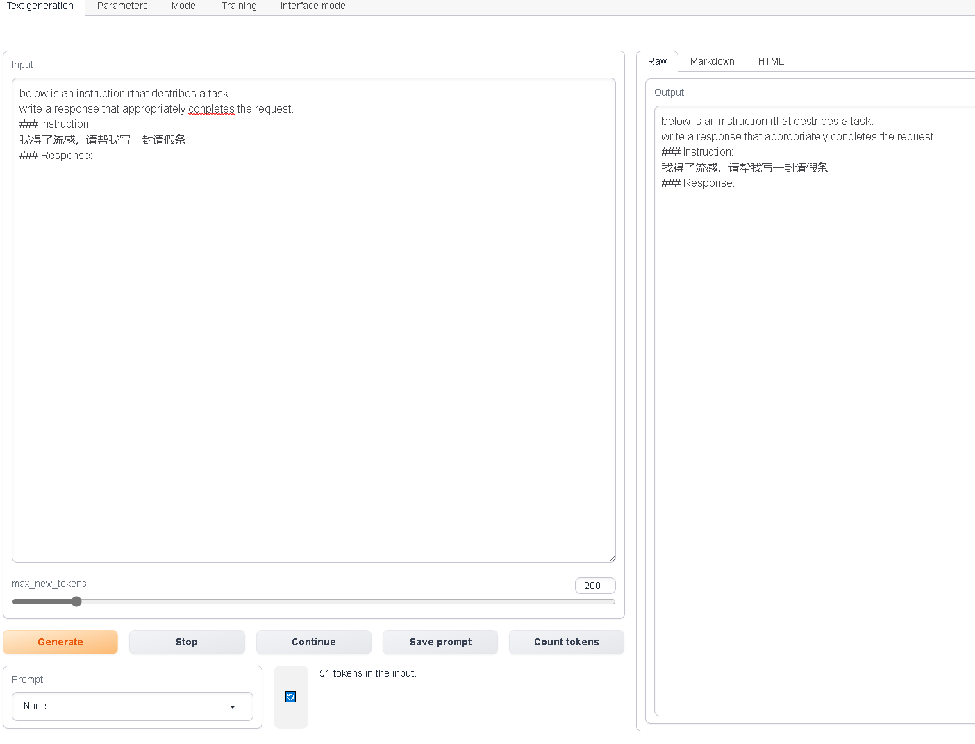 用text generation webui，但输入内容和输出内容一样，没有干活 · Issue #229 · ymcui/Chinese-LLaMA-Alpaca · GitHub