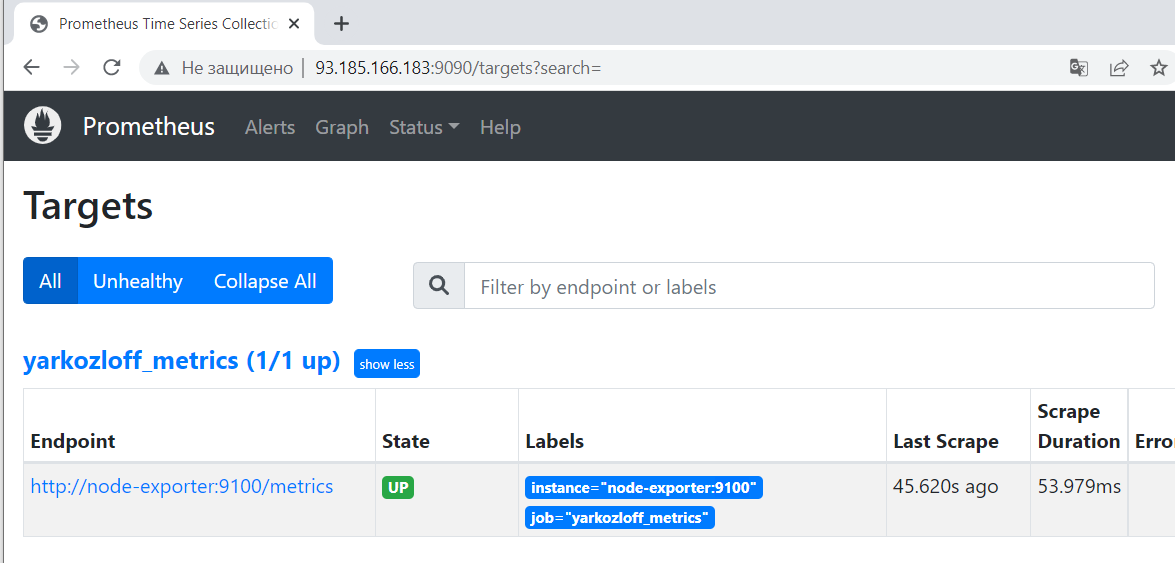 Github Yarkozloff Otus 14 Prometheus сервер мониторинга Prometheus