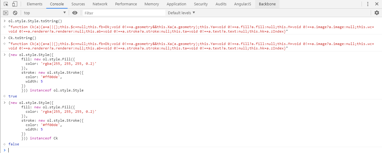 convertToFunction method in Style.js returns different output when called with ol.js than with ...