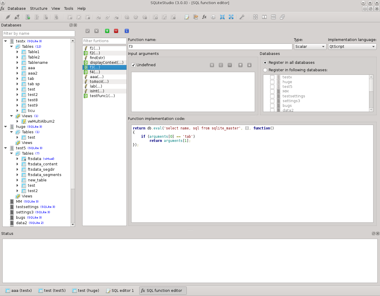 [Feature]: Create application defined functions in DB Browser · Issue ...