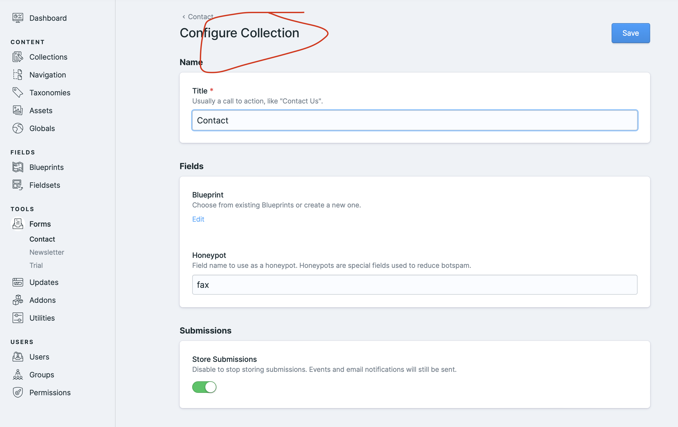 Configure Collection Instead Of Configure Form String On Form Edit Page · Issue 8350 · Statamic