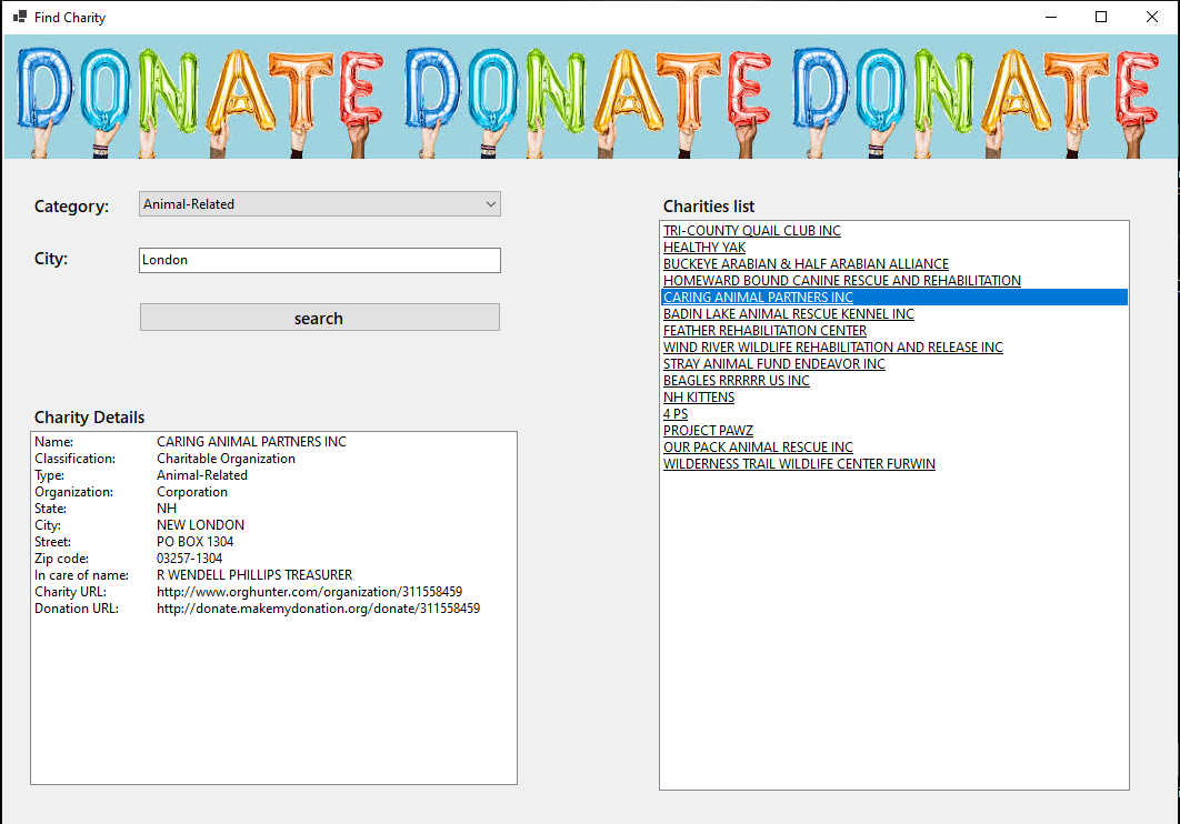 GitHub - sandrius99/charity-finder