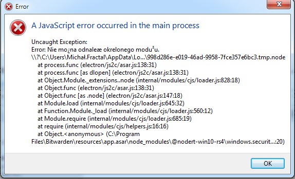 A JavaScript error occurred in the main process. · Issue #502 ...