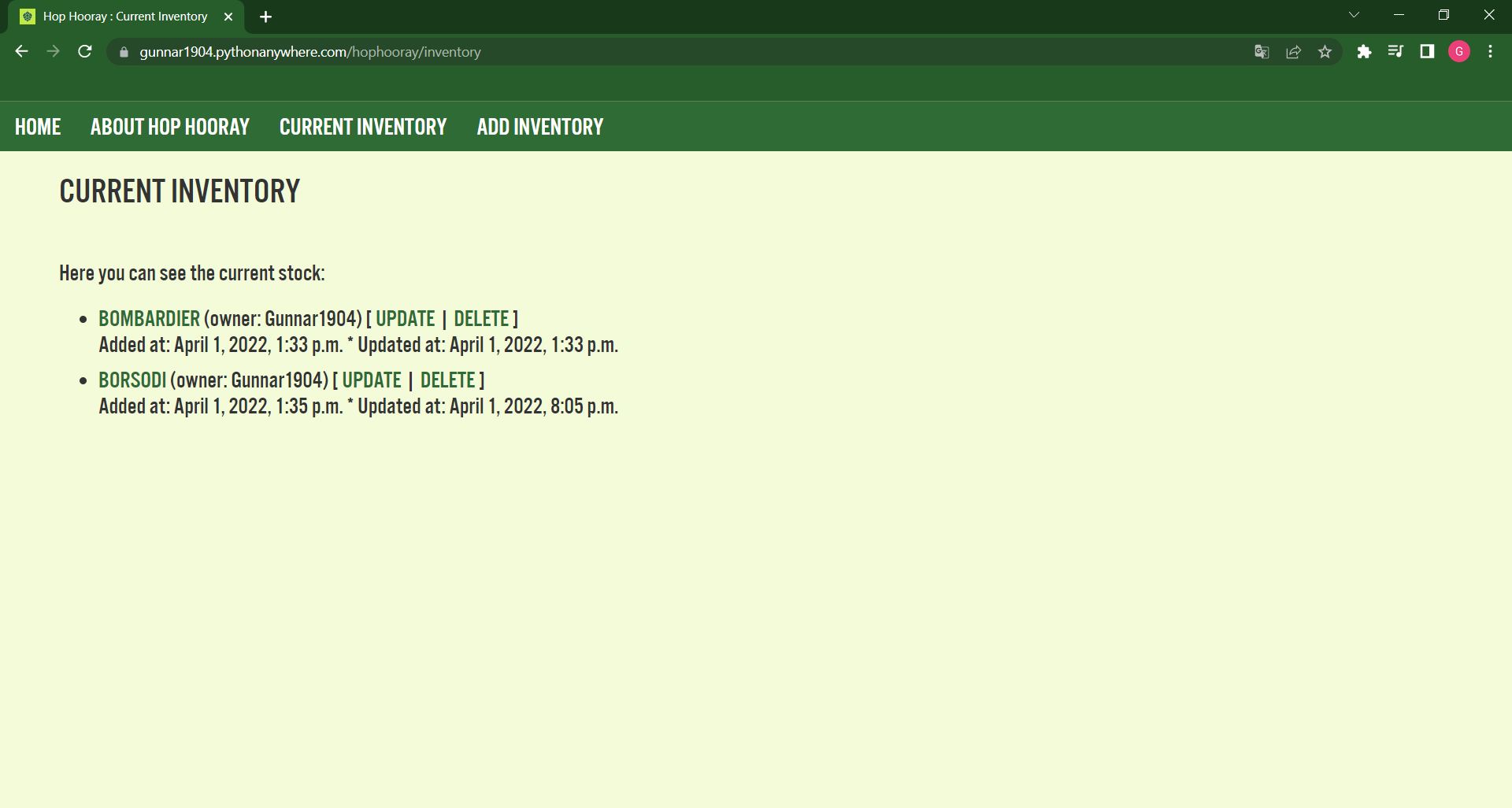 GitHub - gabor-benke/HopHooray: Hop Hooray is a web application for keeping track of your beer ...