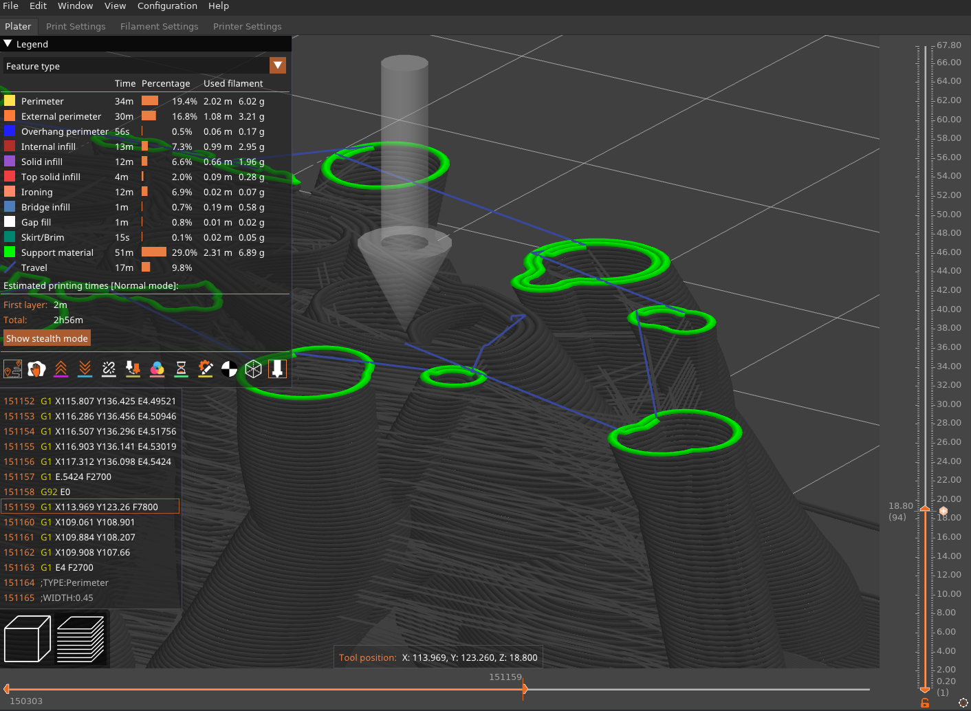 [2.6.0-alpha5] Nozzle hitting organic support · Issue #10077 · prusa3d/PrusaSlicer · GitHub