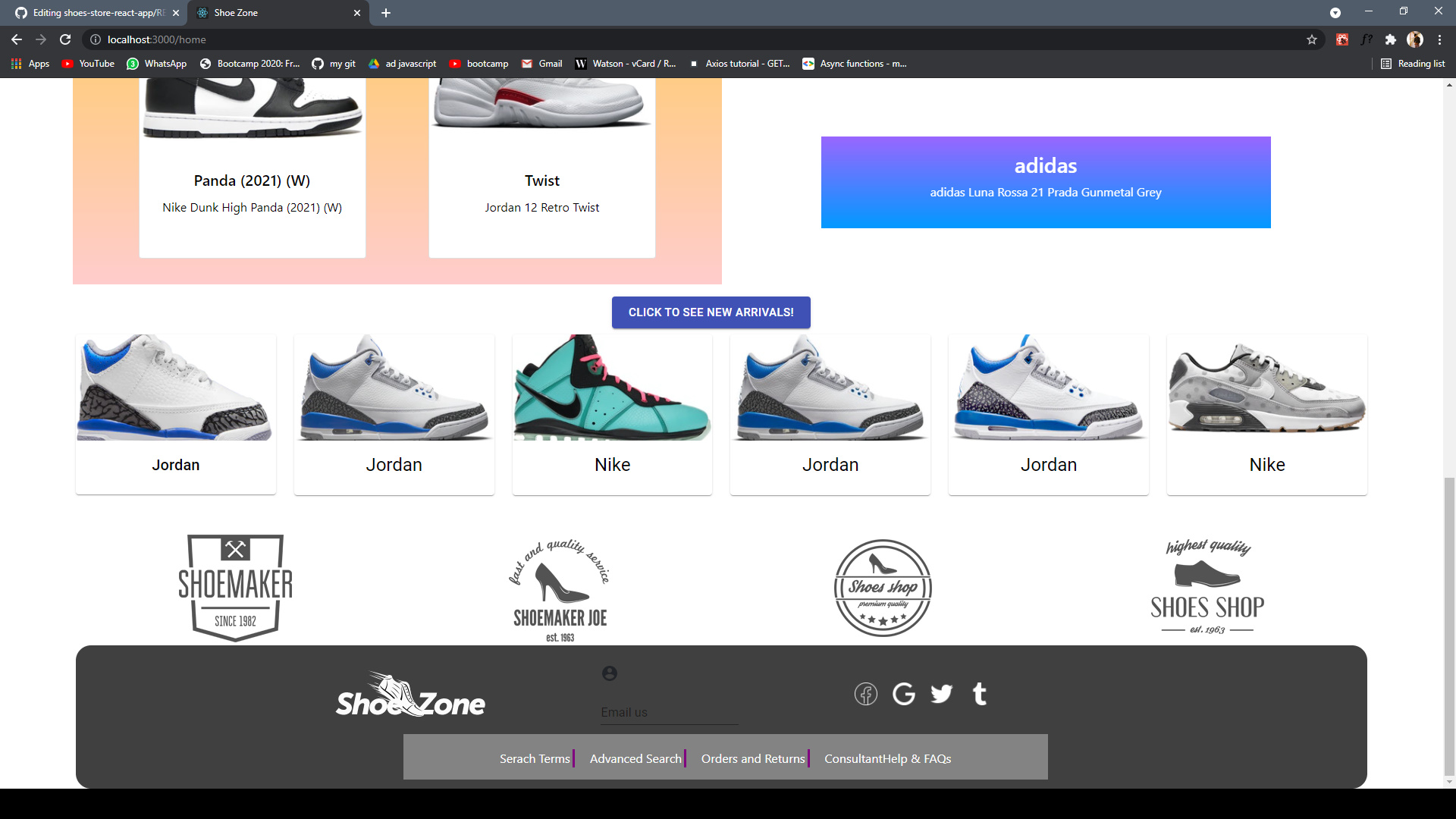 GitHub - muhammadmkhan/shoes-store-react-app
