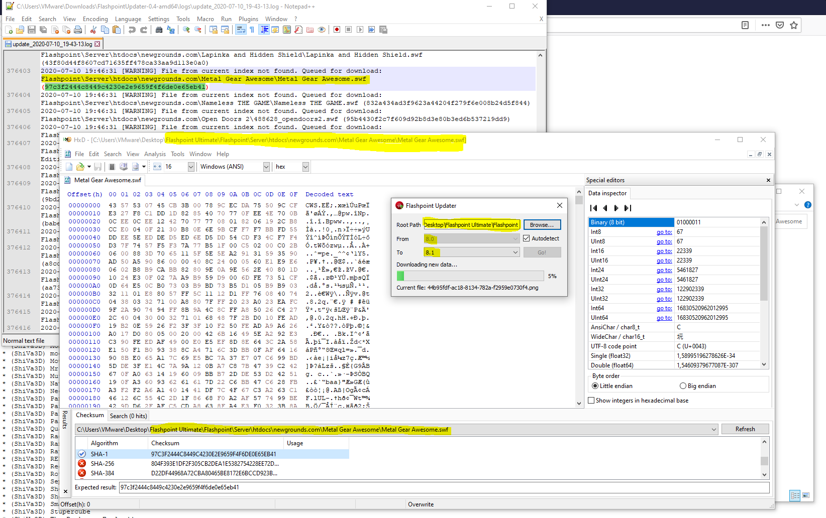 Does not upgrade 7.1U > 8.0 properly. · Issue #1 · FlashpointProject/FlashpointUltimateUpdater ...