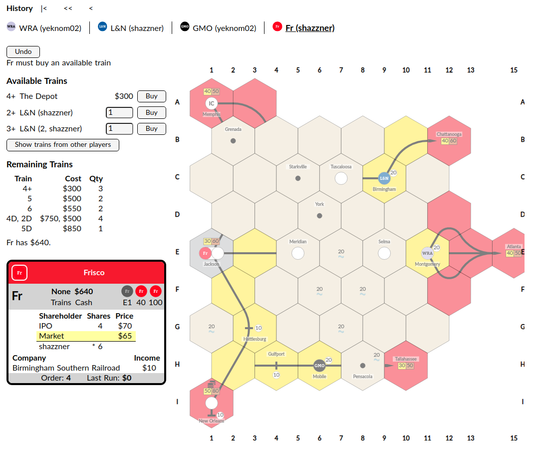 [18MS] Birmingham Southern Railroad Private confuses OR steps · Issue #1677 · tobymao/18xx · GitHub