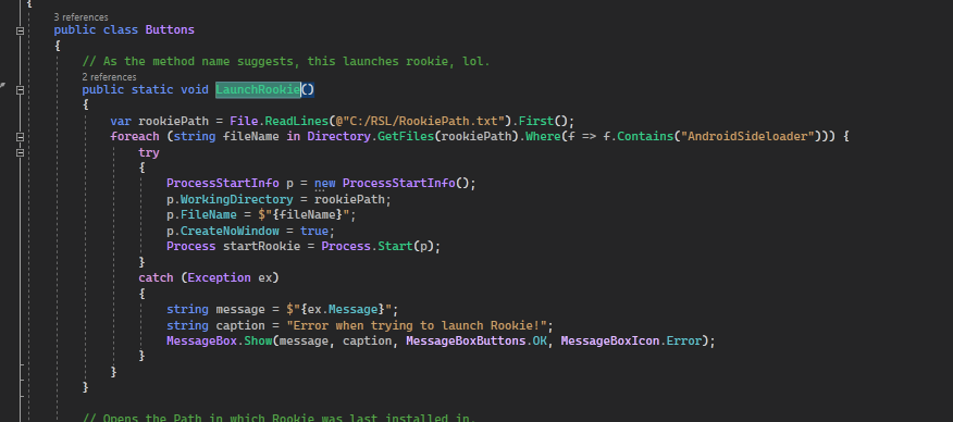 Exception Message: Could not find a part of the path 'D:\Free VR\rookie_2.18_portable'. · Issue ...