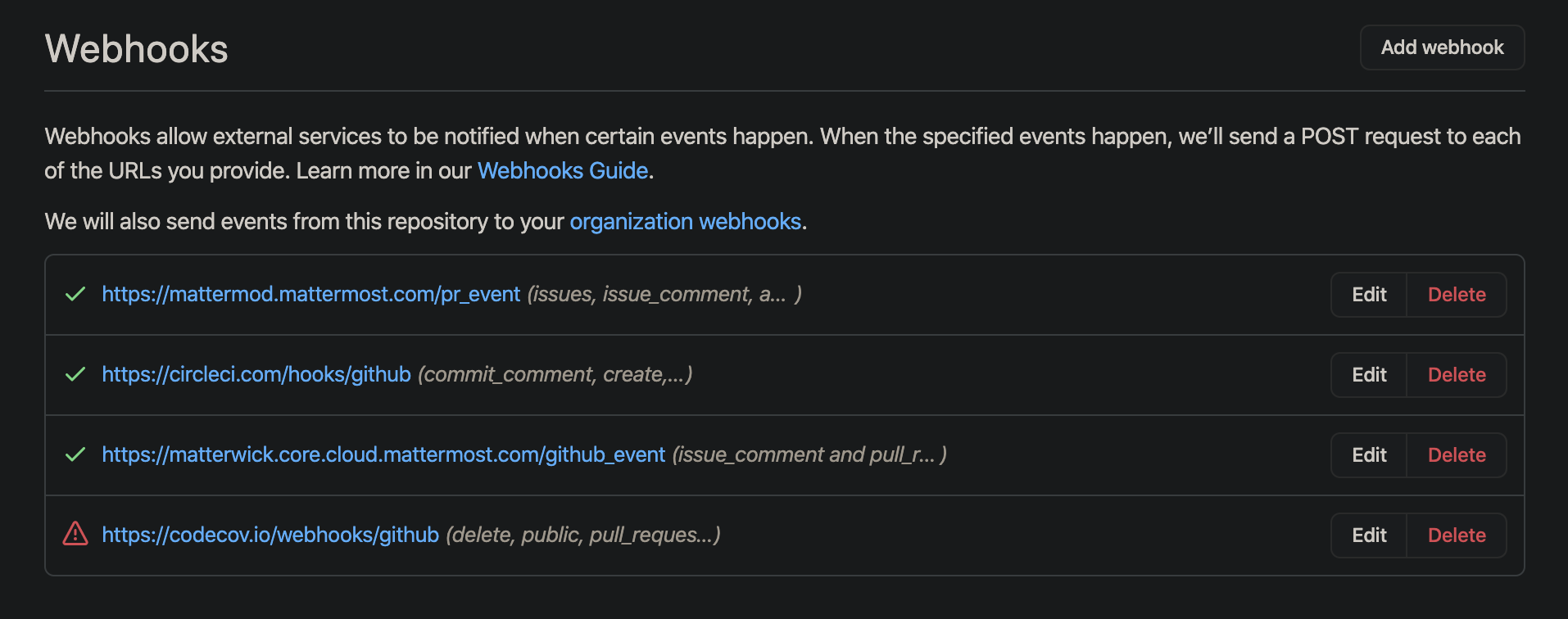 Add codecov.io webhook to repo · Issue #35 · mattermost-community/mattermost-plugin-webex · GitHub