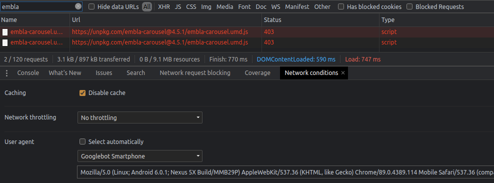 Not loading for Googlebot smartphone · Issue #191 · davidjerleke/embla-carousel · GitHub