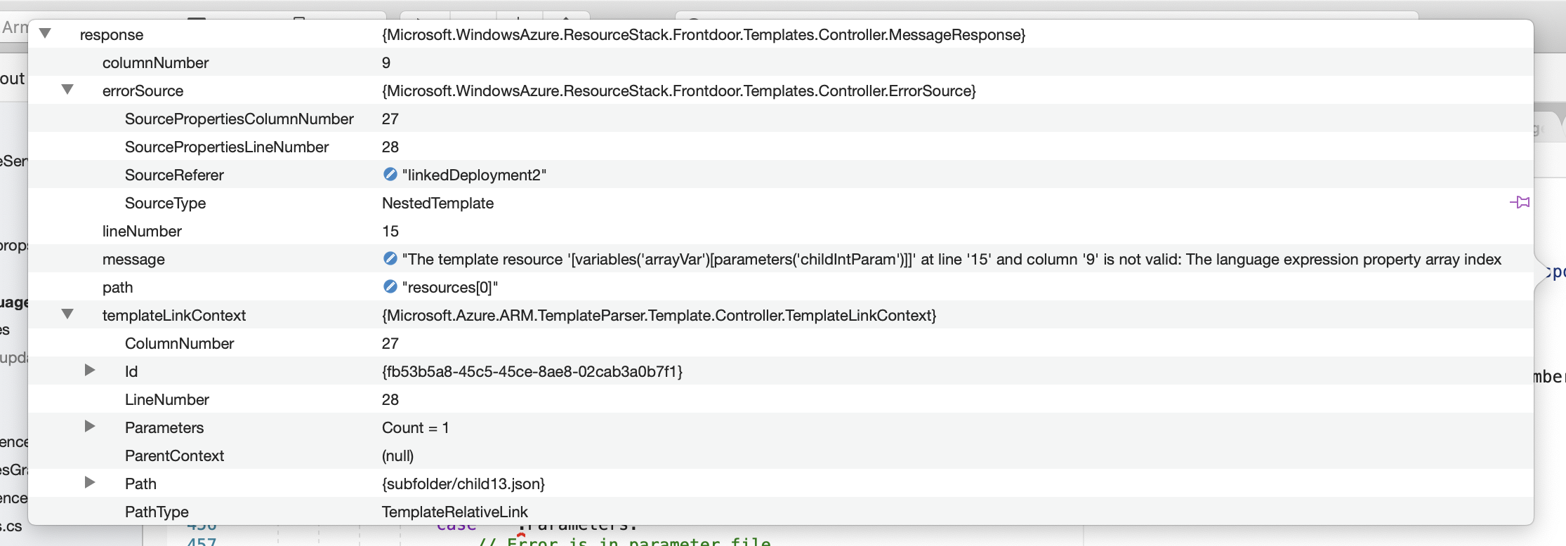 Linked templates validation: SourceType is not set correctly for linked ...