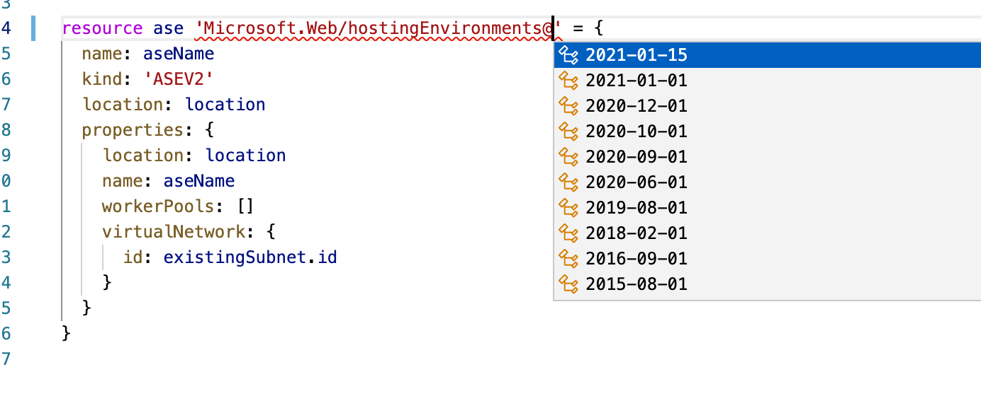 Microsoft.Web/hostingEnvironments most apiVersions not recognized · Issue #1344 · microsoft ...