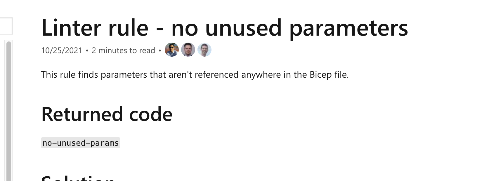 Linter rule docs: "Returned Code" makes no sense · Issue #5131 · Azure/bicep · GitHub