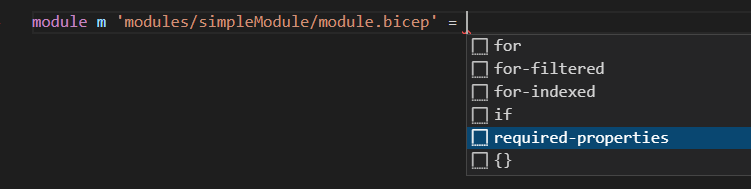 We should have a way to automatically fill in module parameters with ...