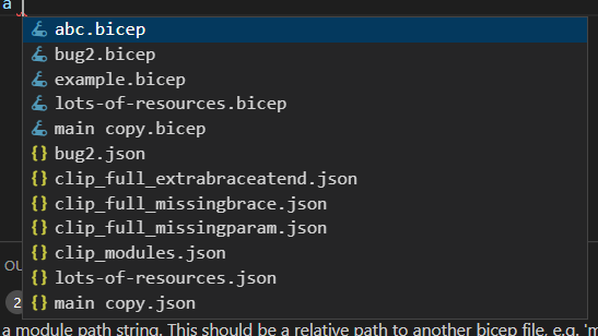 Should Module Aliases Come First In Completion Before Local Bicepjson Files · Issue 10199