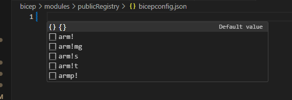 Bicepconfigjson Doesnt Have A Default Set For The Top Level Object · Issue 11092 · Azure