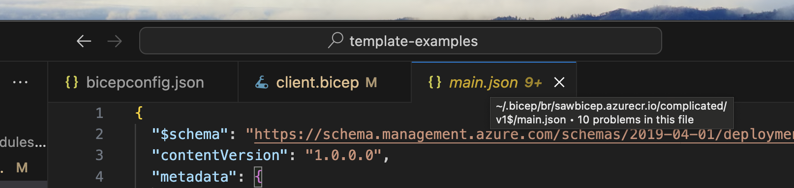 Publish Source Source Title Bar Should Display Like Main Json V1 Or Main Bicep V10