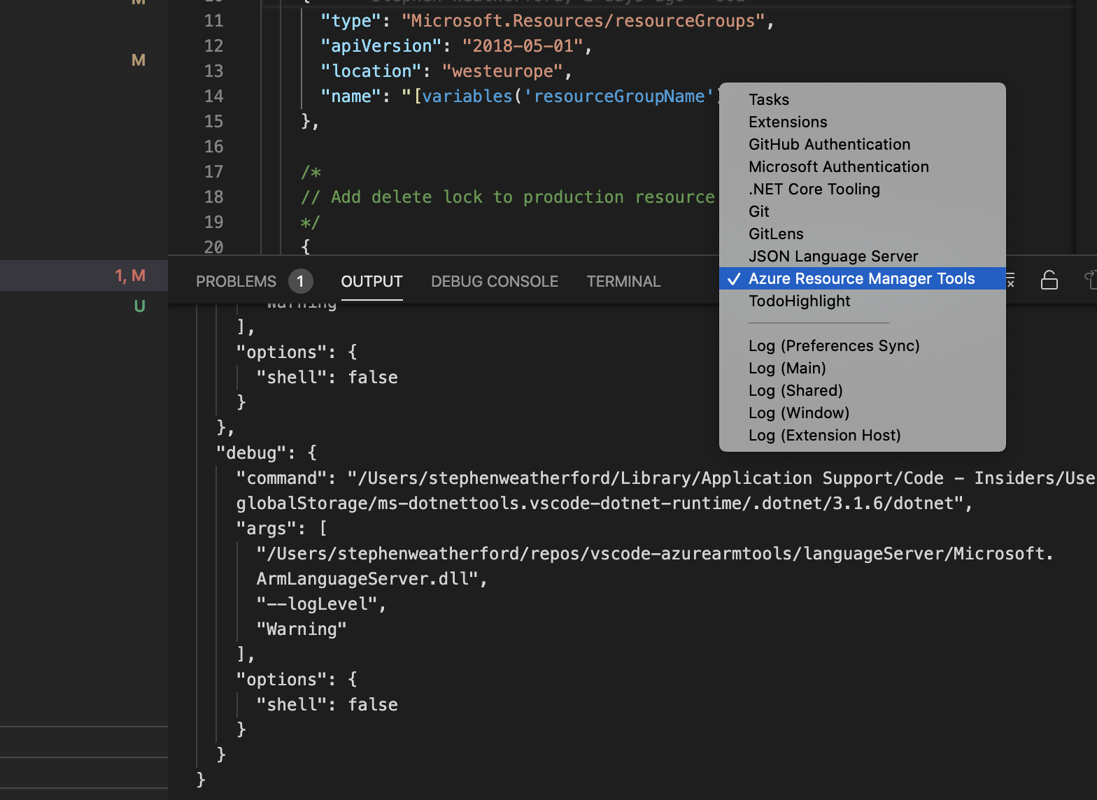 Unusual issue on one of the macs · Issue #849 · microsoft/vscode-azurearmtools · GitHub