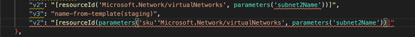 The 'Microsoft.Network/virtualNetworks' is deleted after selecting "sku ...