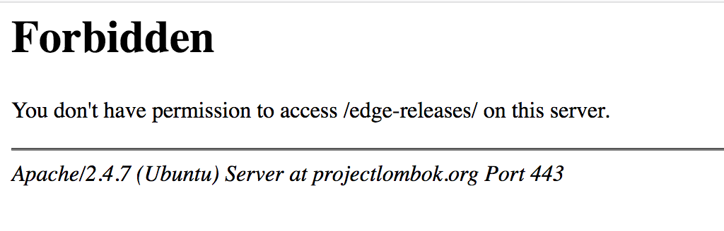 [BUG] Access denied to snapshot repo · Issue #2051 · projectlombok ...