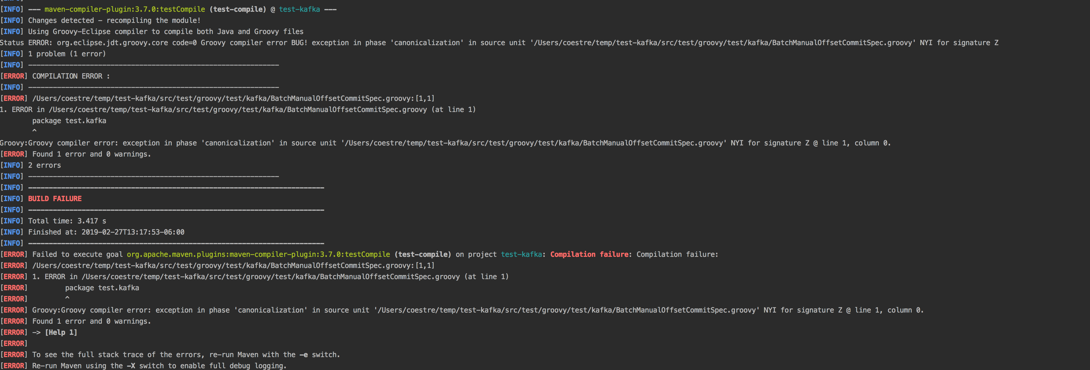 Maven/Groovy issue with embeddeed test @KafkaListener · Issue #12 ...