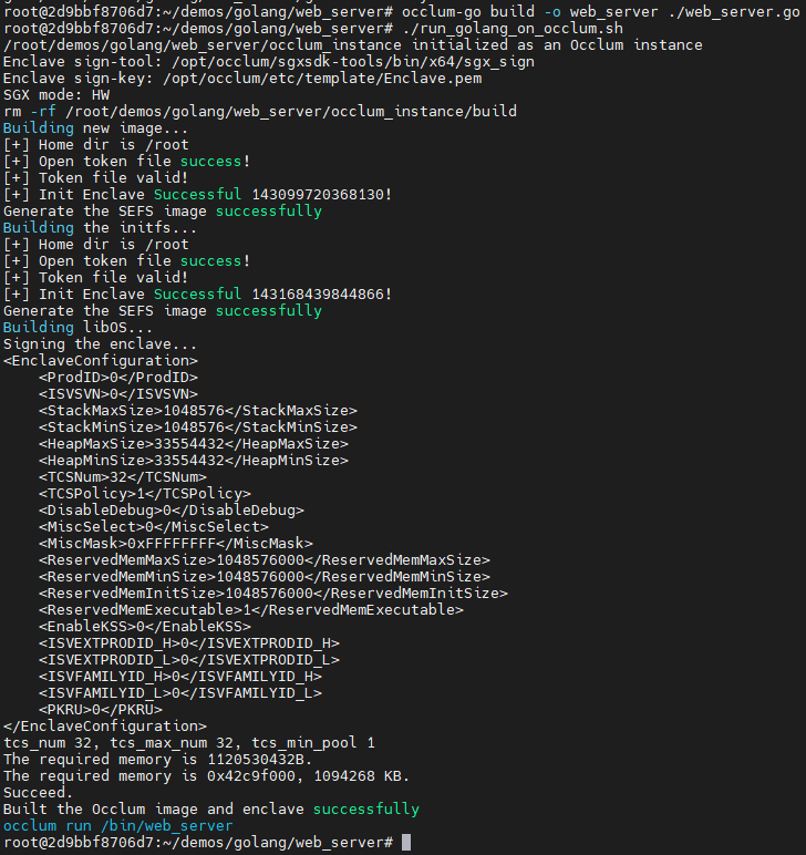 [BUG]Failed to create enclave with error code 0x1 · Issue #1164 · occlum/occlum · GitHub