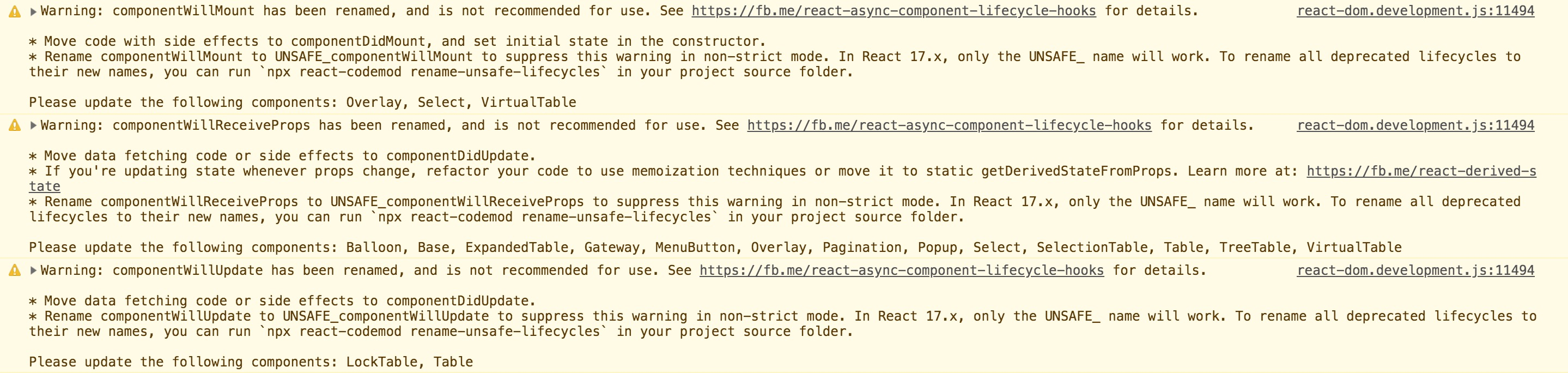 [All]更新生命周期方法 · Issue #1012 · alibaba-fusion/next · GitHub