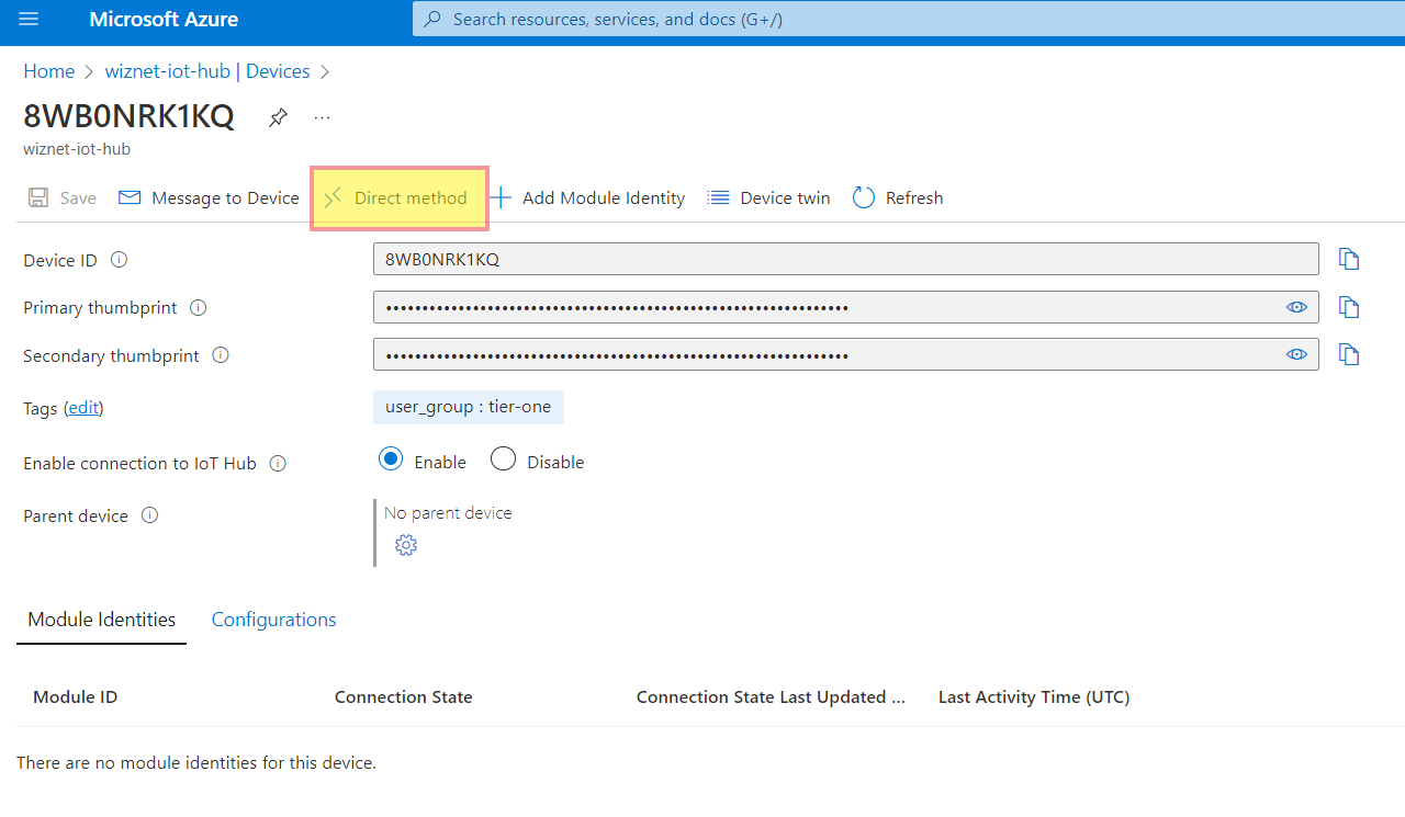 GitHub - wiznetindia/RP2040-DirectMethodExample-Azure-C: Direct method C2D example for Azure ...