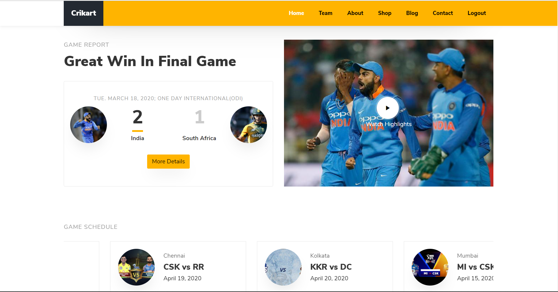 GitHub - Davidjohn4/Cricket: This website use for Cricket Team and Play ...