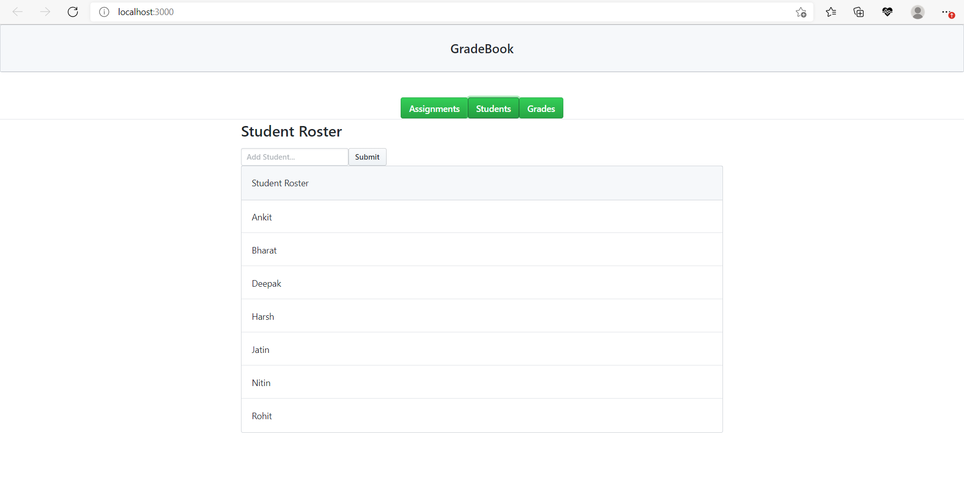 GitHub - YOGESH-PHOGAT/GradingAppReact