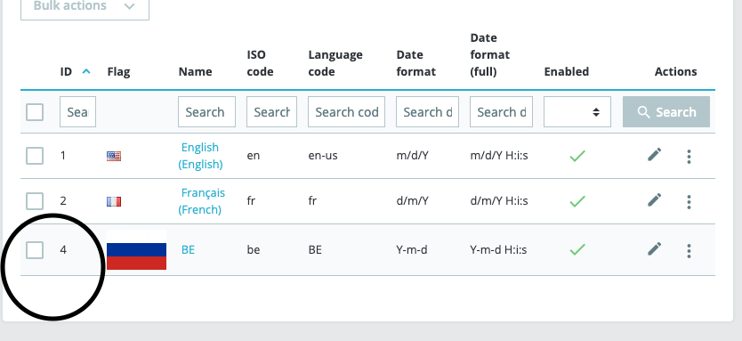 [BO][Languages] order ID is wrong when adding/deleting new language ...