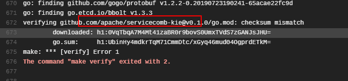 Go mod verify failure: servicecomb-kie checksum mismatch · Issue #1197 · kubeedge/kubeedge · GitHub