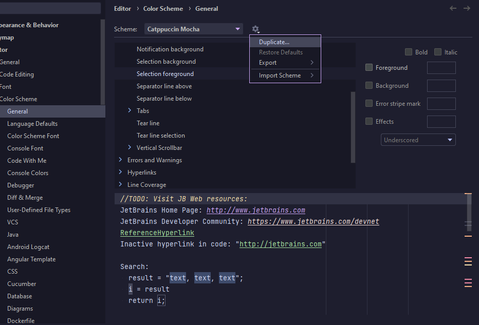 Highlighting comments makes them unreadable · Issue #24 · catppuccin/jetbrains · GitHub