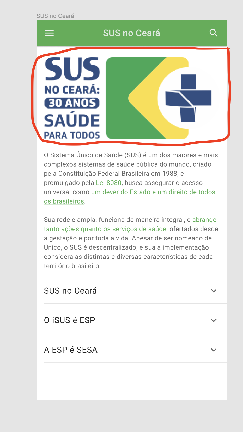 Incluir banner na página "SUS no Ceará" · Issue #318 · FeliciLab/isus-app · GitHub