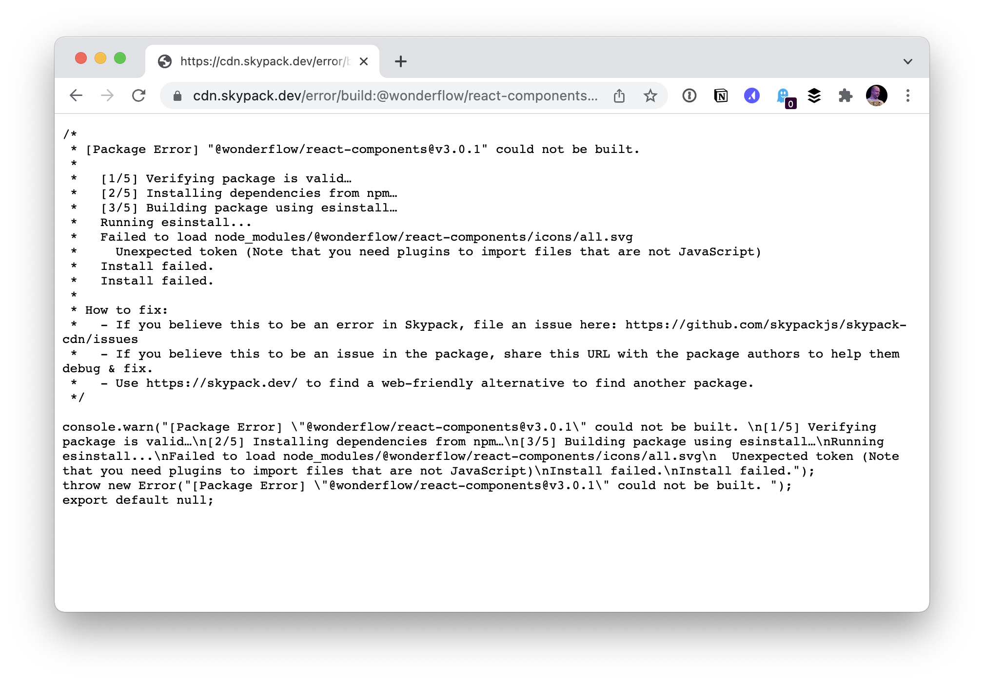 Wanda Design System · Issue #257 · skypackjs/skypack-cdn · GitHub