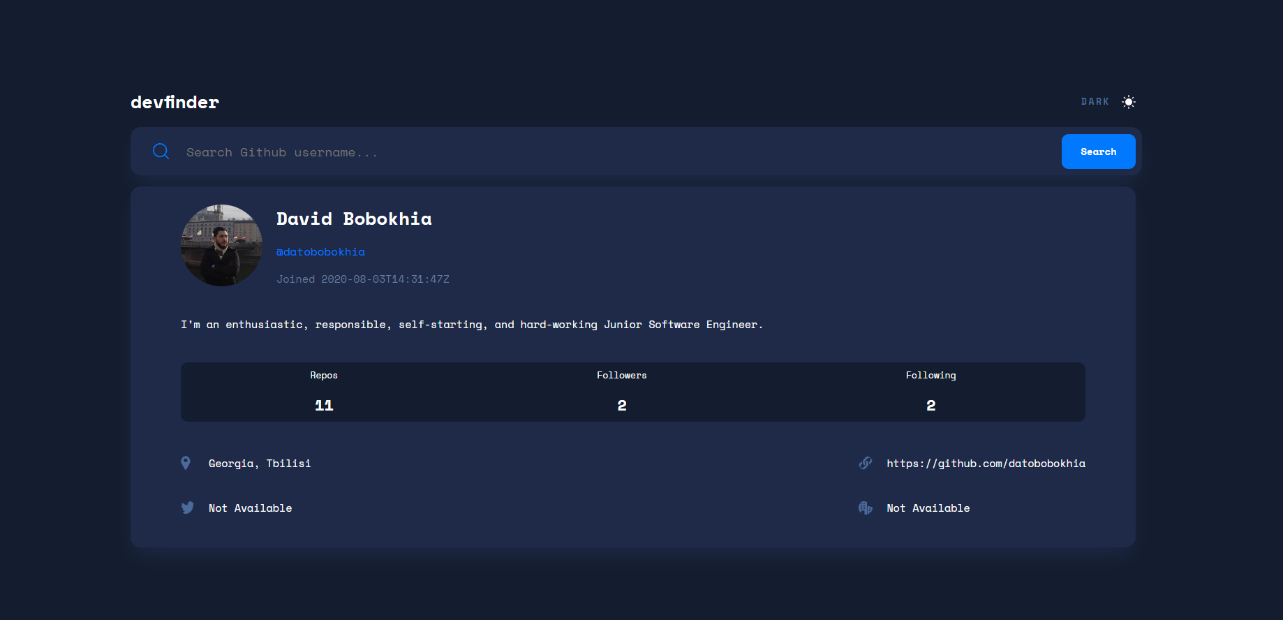 GitHub - datobobokhia/github-user-search-app