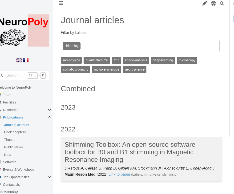 Automatically update publication list · Issue #61 · neuropoly/neuro.polymtl.ca · GitHub