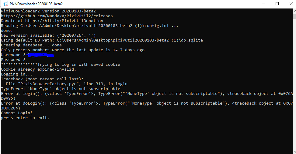 can't login? · Issue #752 · Nandaka/PixivUtil2 · GitHub