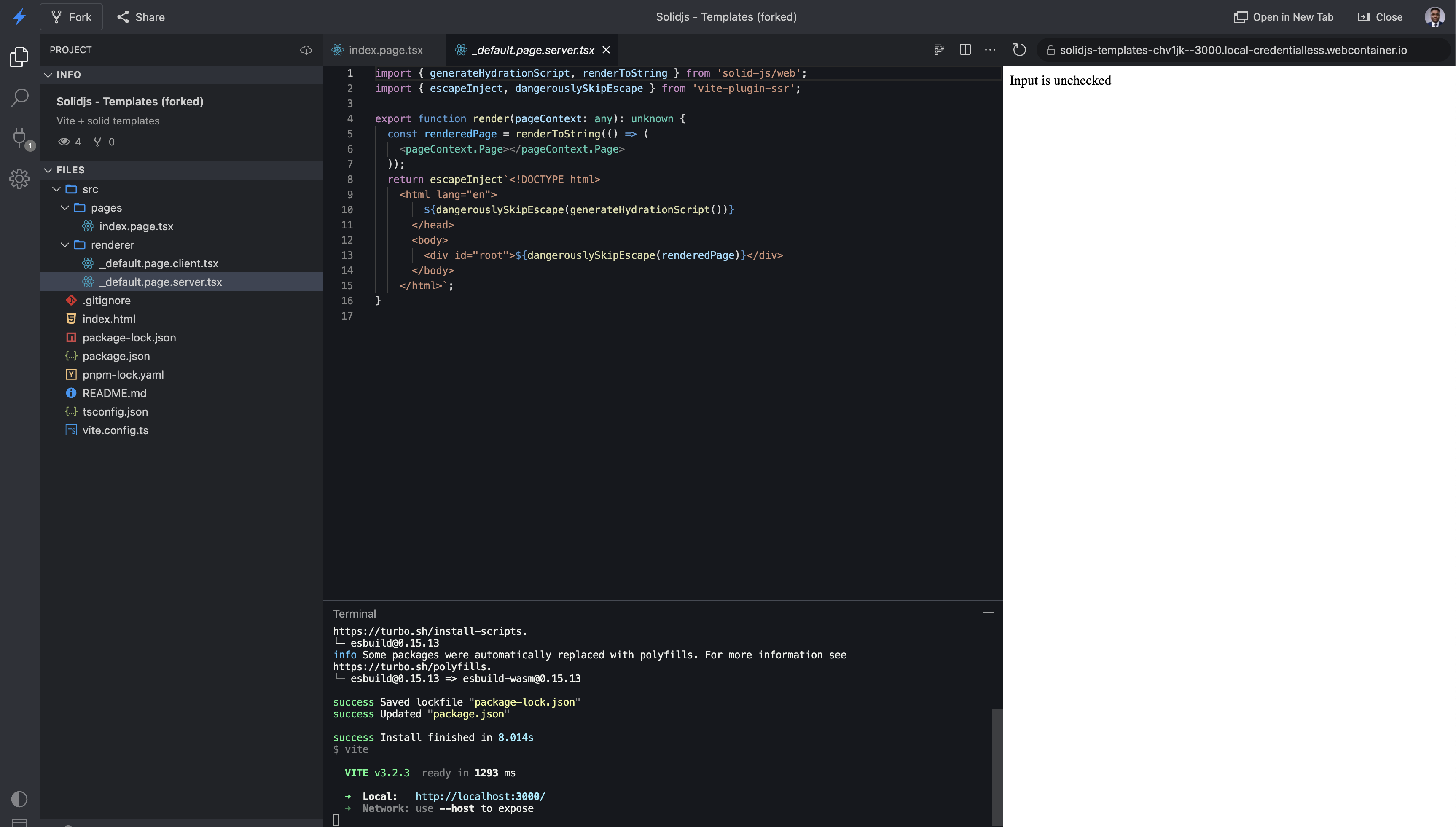 Solidjs Ssr With Hydration Cannot Read Properties Of Null · Issue 385 · Chakra Uizag · Github