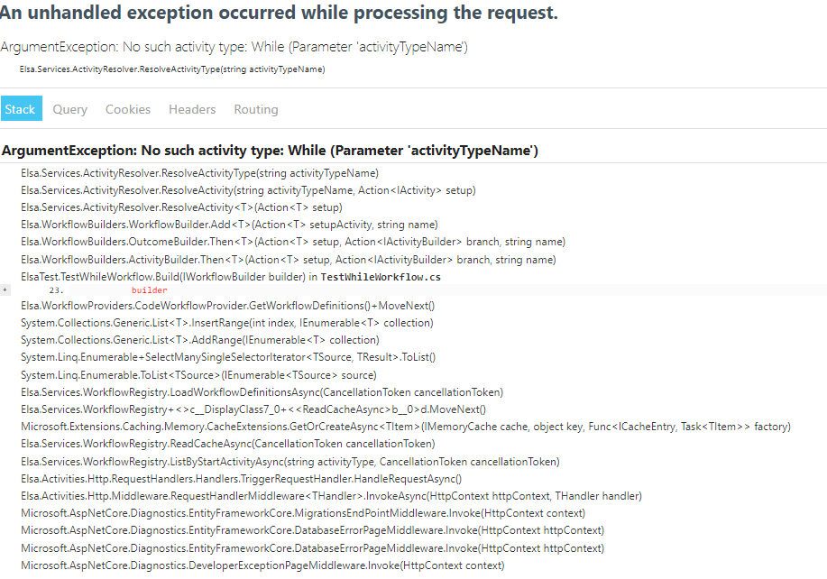 Getting error no such activity exists (While) when trying to use the while activity · Issue #467 ...