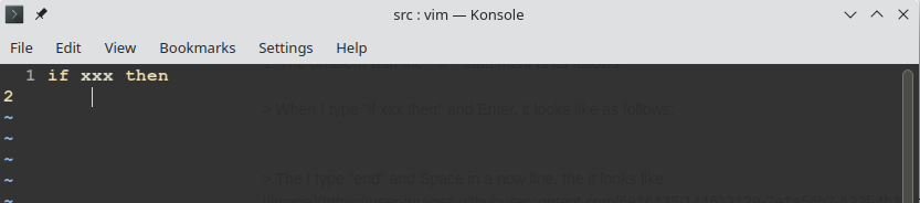 The auto-indentation of vhdl filetype works weirdly in Vim · Issue #9265 · vim/vim · GitHub